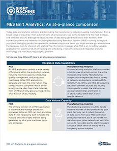 MES isn't Analytics: An At-A-Glance Comparison | Sight Machine